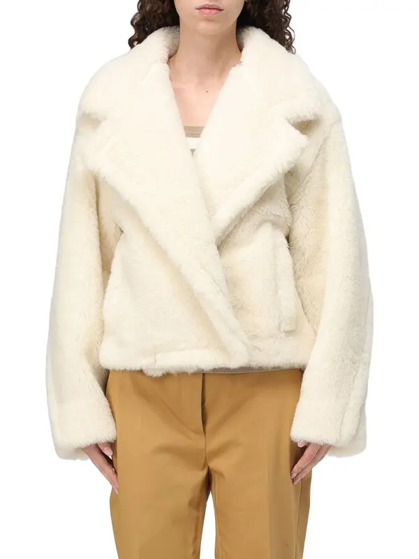 Max Mara Fur Coat - White