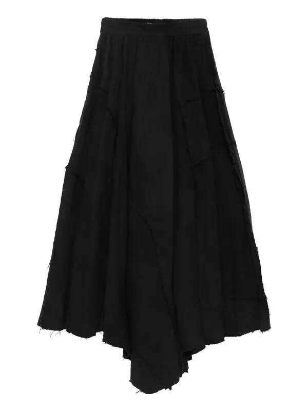 CHIAHUNG SU Patchwork Midi Skirt - Black