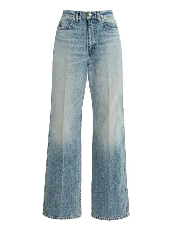 RÙADH The Quinn Rigid High-rise Straight-leg Jeans - Blue