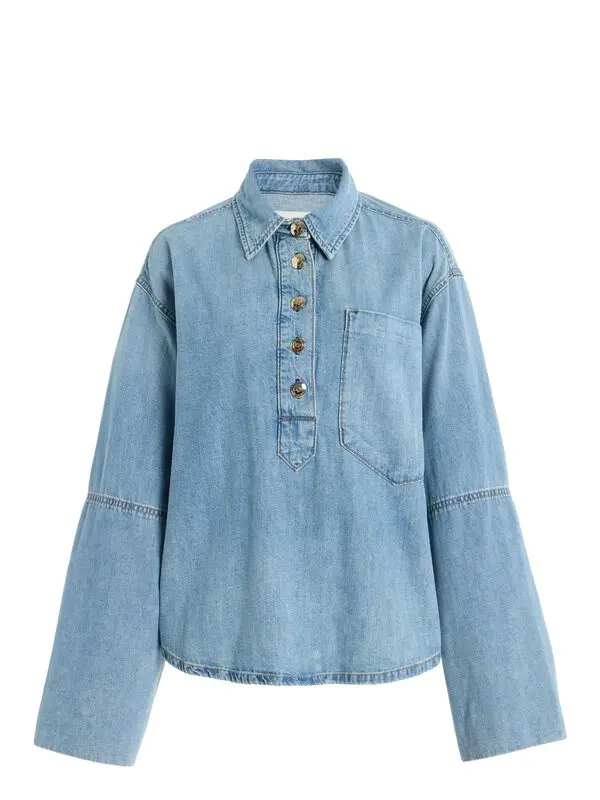 RÙADH The Finlay Denim Shirt - Blue