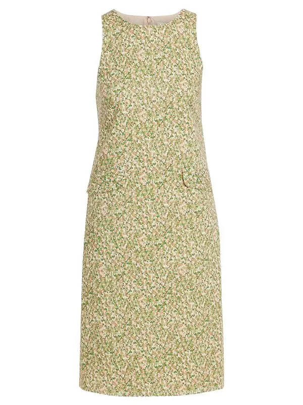 MIKAEL AGHAL Floral-print Cotton Dress - Green