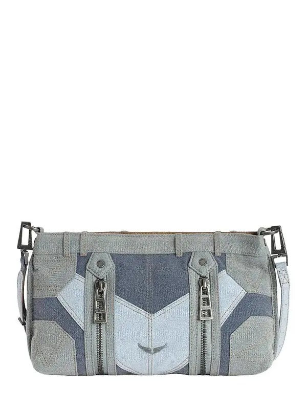 Zadig&Voltaire Sunny Moody Denim Patchwork Crossbody - Silent