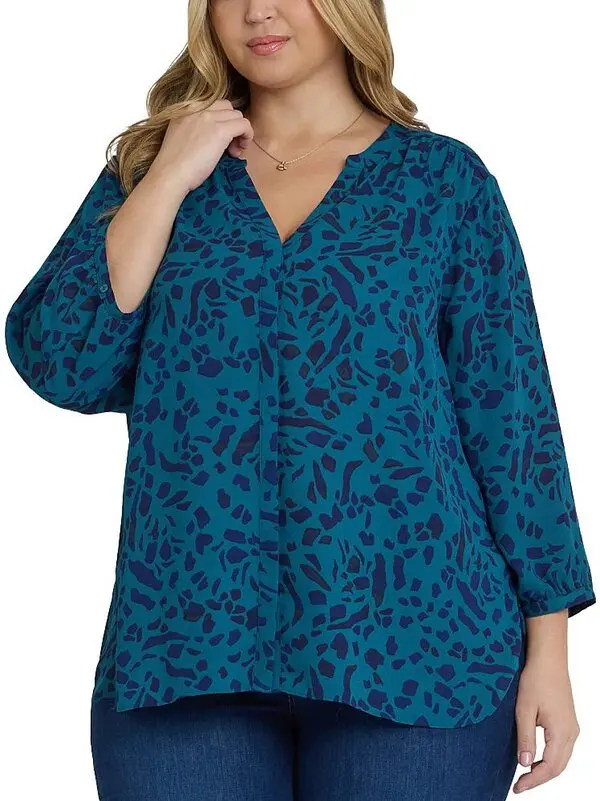NYDJ Pintuck Blouse - Jardin Atl
