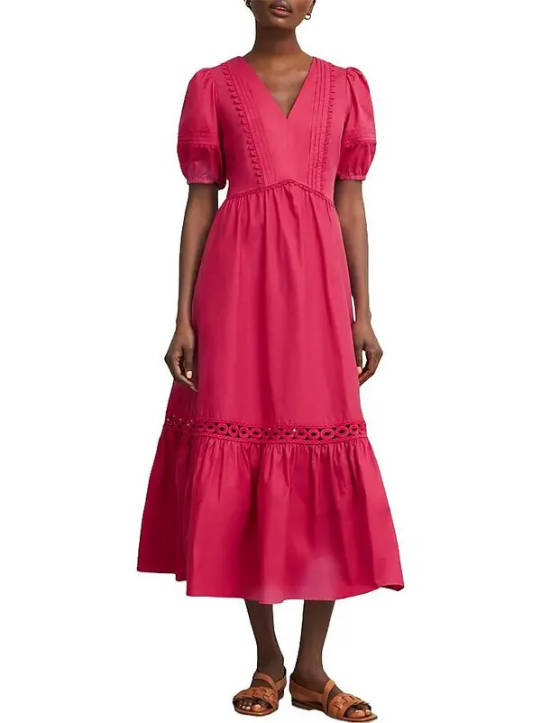 HOBBS LONDON Harriet Midi Dress - Bright Pink