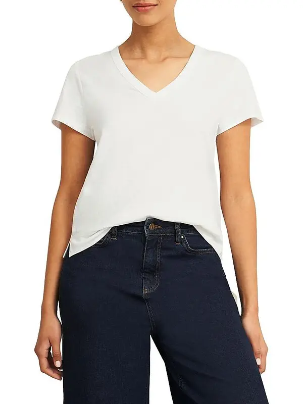 HOBBS LONDON Arianna Slub Tee - White