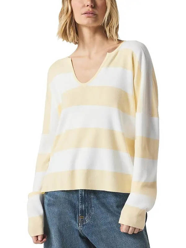 Splendid Veronica Stripe Sweater - Limoncello Stripe
