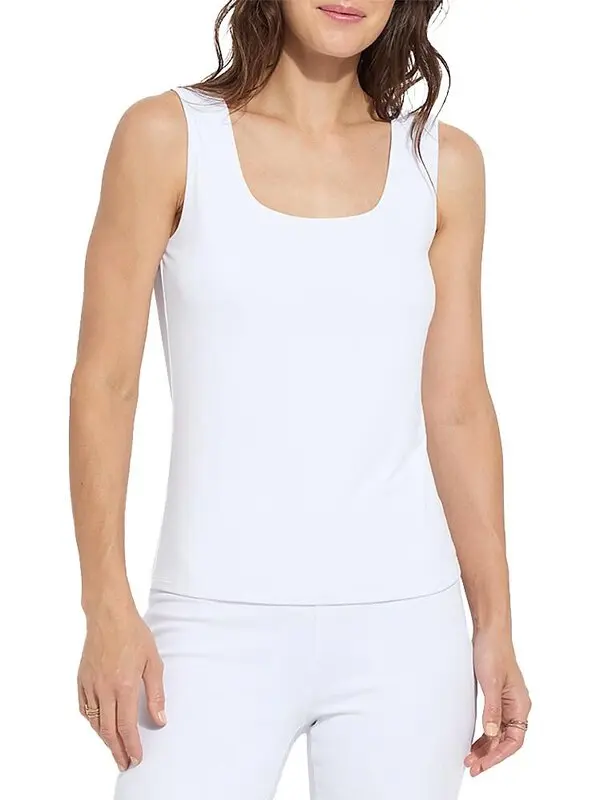 Lyssé Evie Scoop Neck Tank Top - White