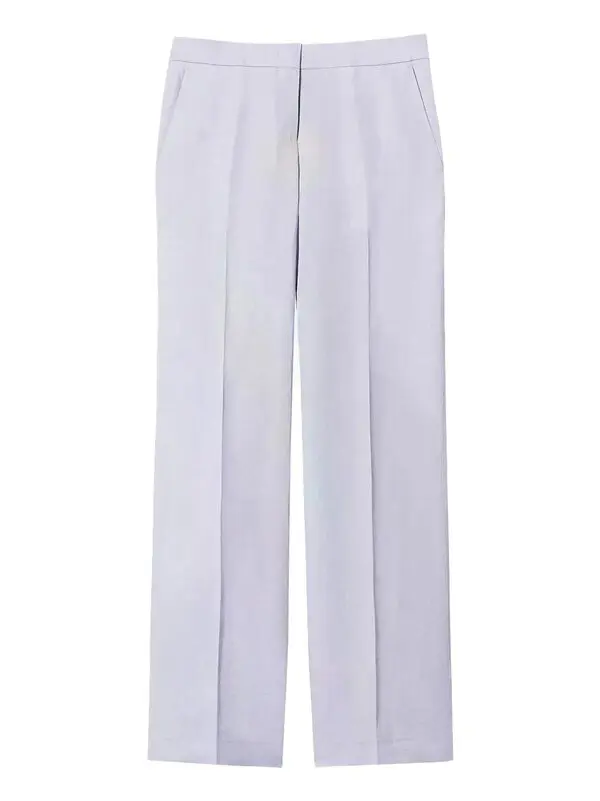 TWINSET Linen-blend Trousers - Purple