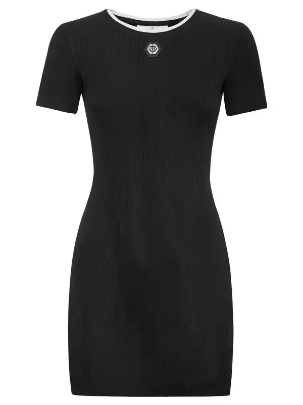 Philipp Plein Stretch-cotton T-shirt Dress - Black