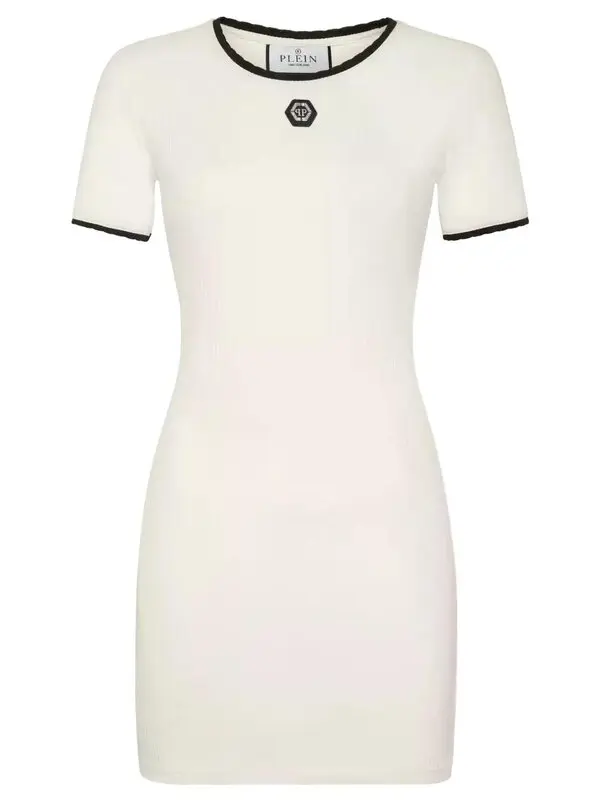 Philipp Plein Stretch-cotton Dress - White