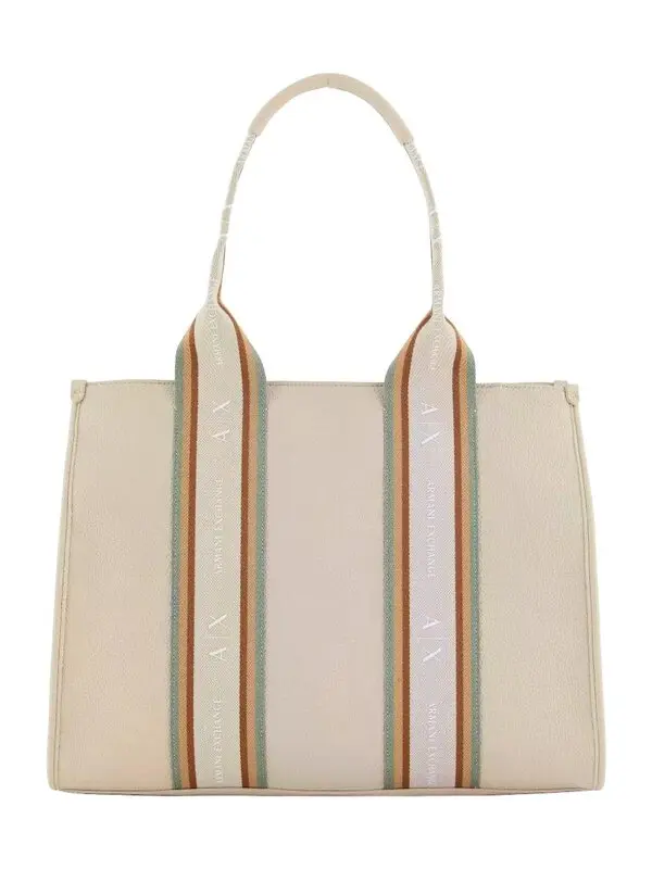 Armani Exchange Logo-strap Tote - Neutrals
