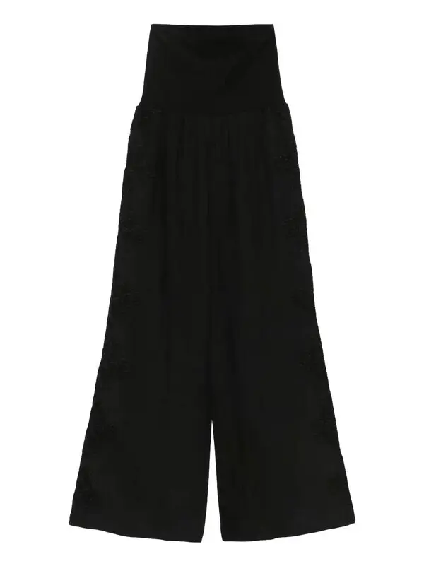 MAURIZIO MYKONOS Wide-leg Trousers - Black
