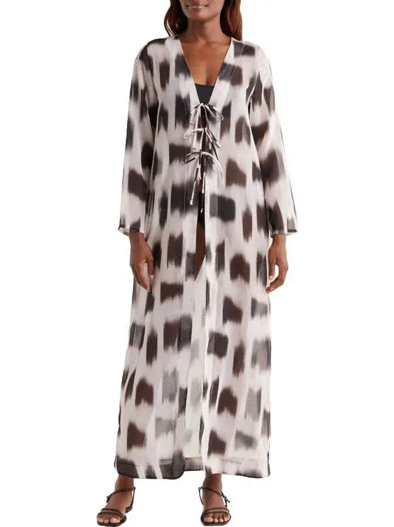 BOAMAR Madison Long Sleeve Maxi Dress - Animal Raw