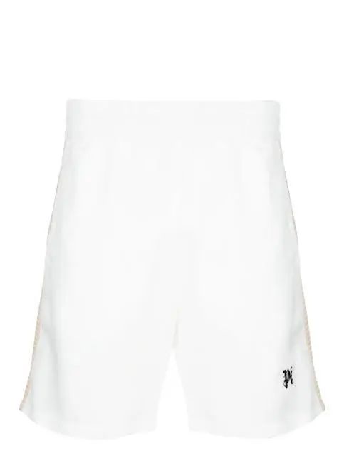 Palm Angels Pa Monogram Track Shorts - Off White