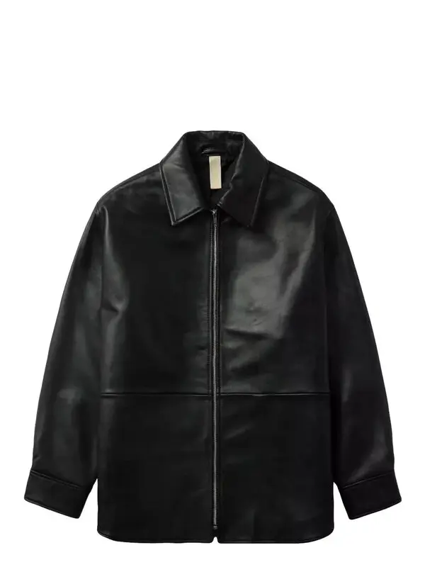 SUNFLOWER Leather Jacket - Black