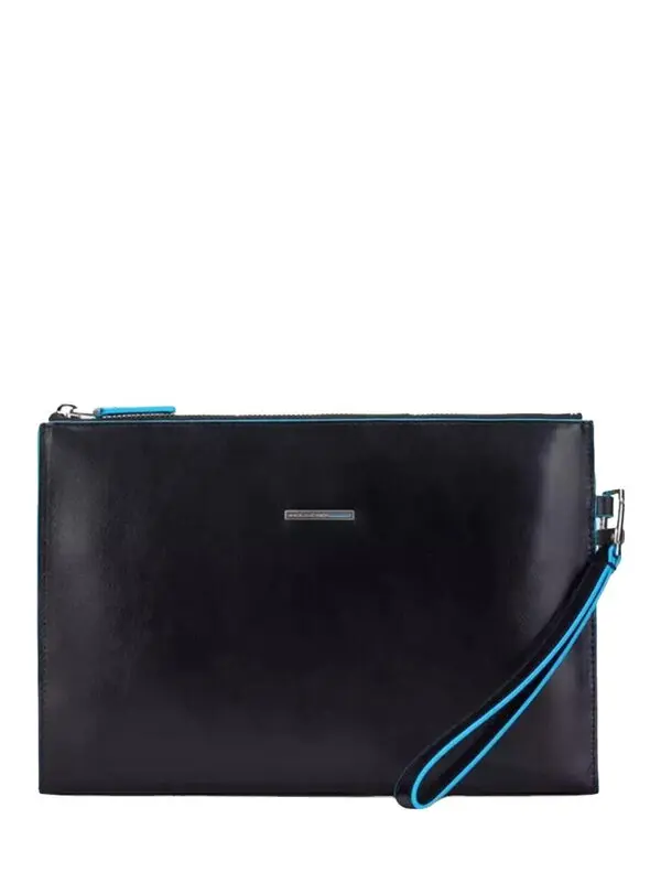 PIQUADRO Leather Clutch - Black
