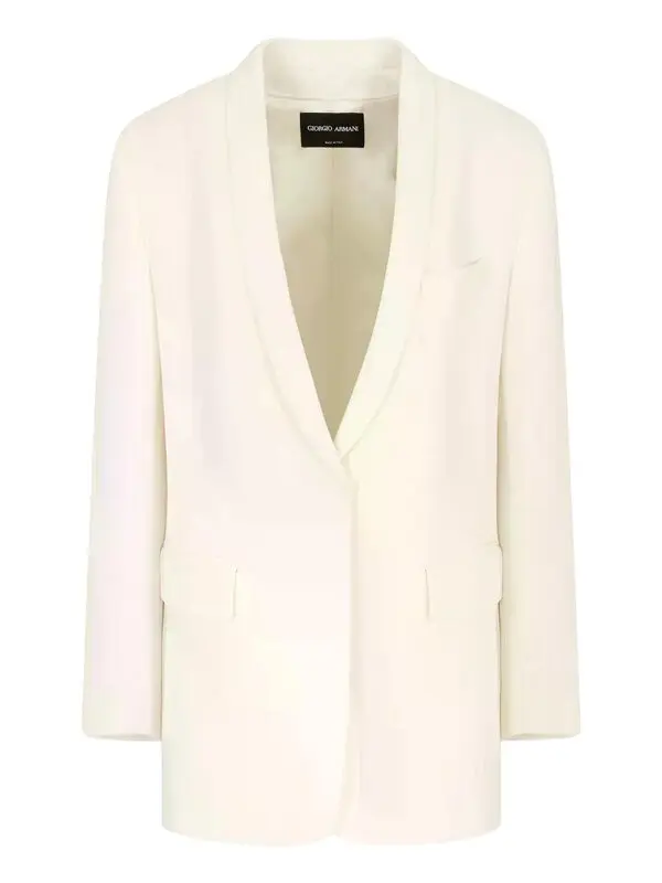 Giorgio Armani Shawl Lapel Blazer - White