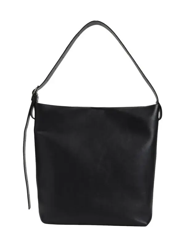JIL SANDER Leather Shoulder Bag - Black