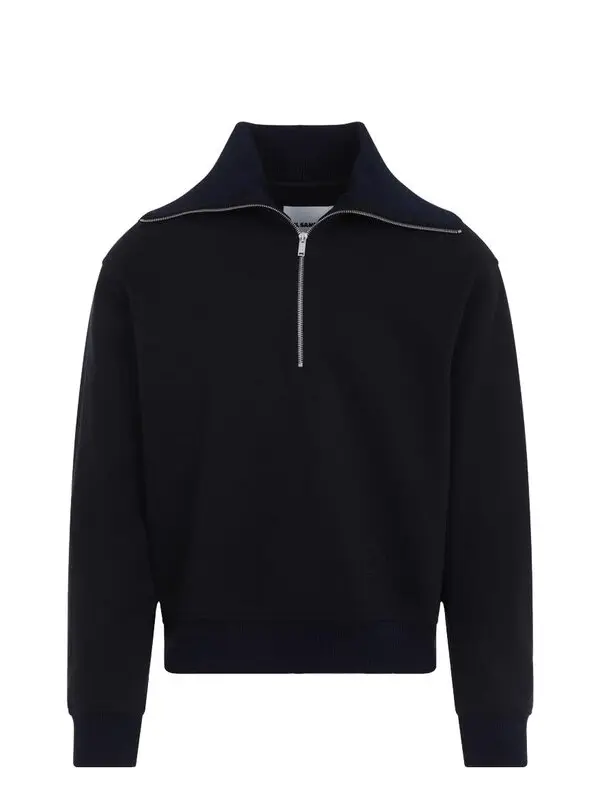 JIL SANDER Cotton Sweatshirt - Blue