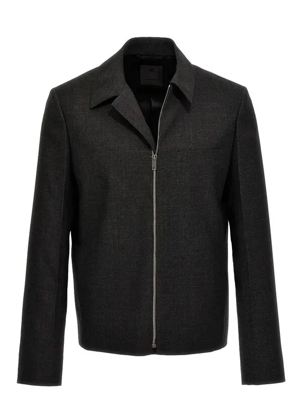 Givenchy Structured Wool Blouson - Gray