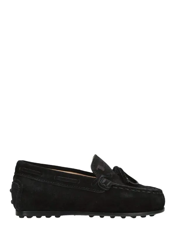 TOD'S Suede Nuovo City Gommini Driving Shoes - Black