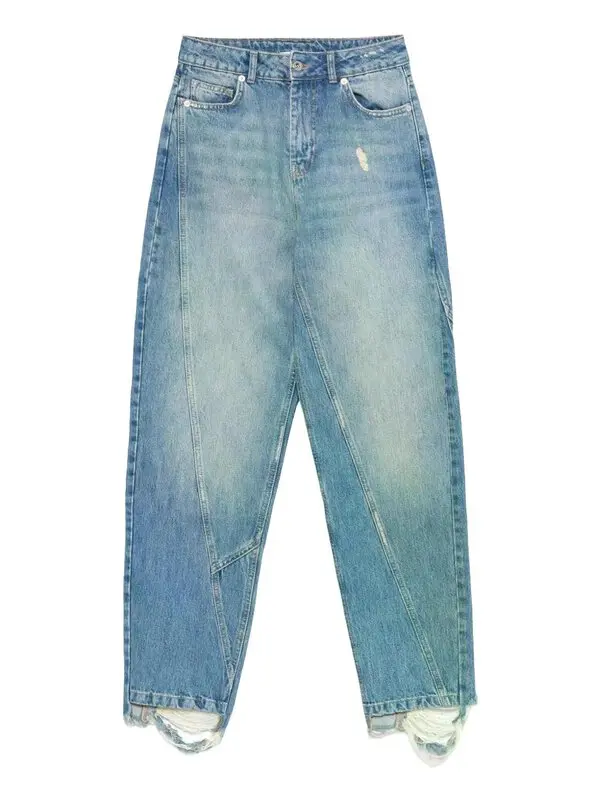 HALFBOY Distressed Boyfriend Jeans - Blue