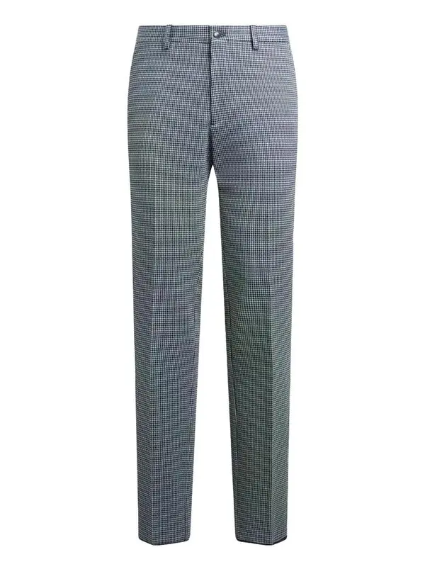 Etro Checked Tailored Trousers - Blue