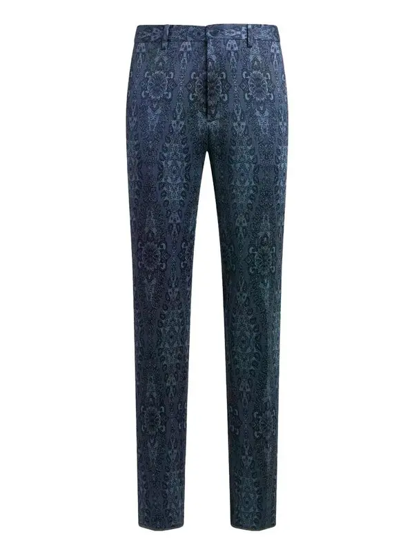 Etro Jacquard Trousers - Blue