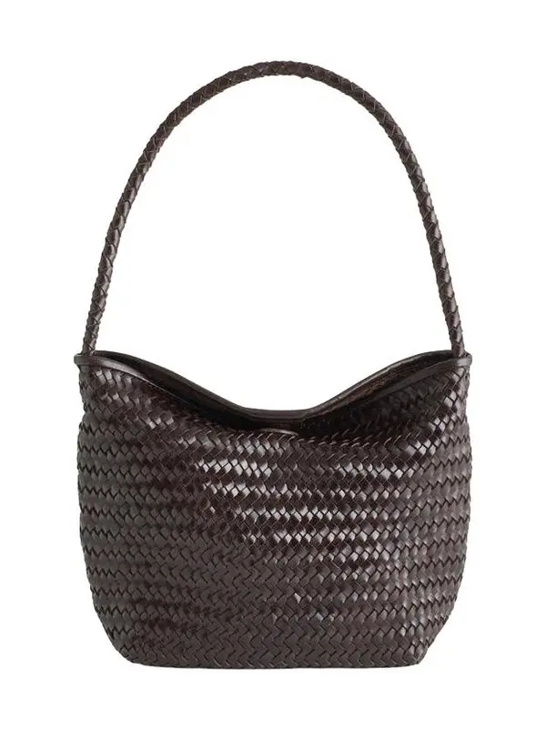 Madewell Handwoven Leather Shoulder Bag - Coffee Bean