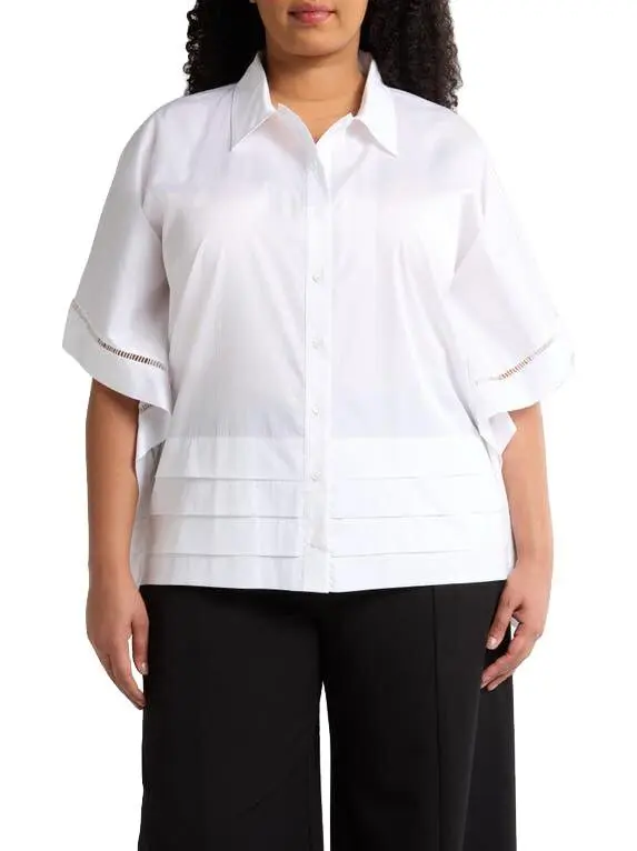 HARSHMAN Harpa Short Sleeve Button-up Shirt - White