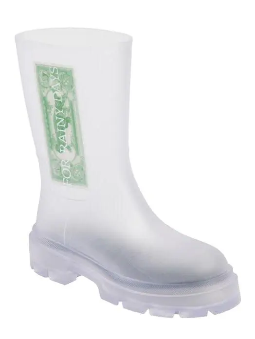 Off-White Reboot Dollar Rain Boot - Transparent - White