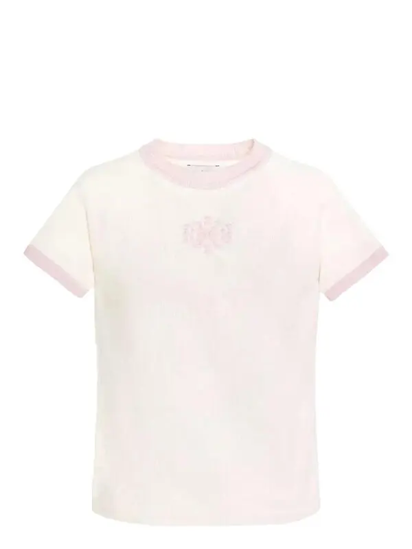 BARRIE Logo-embellished Cashmere T-shirt - White