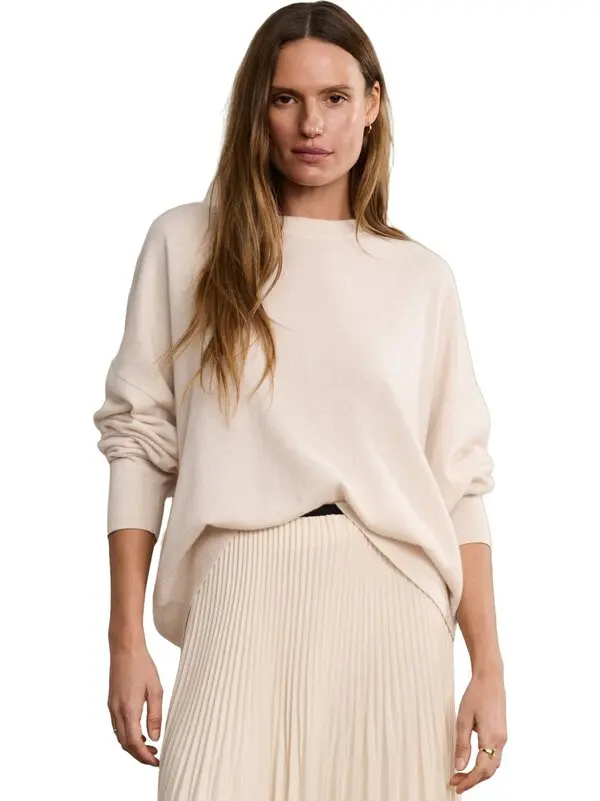 Jenni Kayne Cashmere Marina Crewneck Top - Ivory
