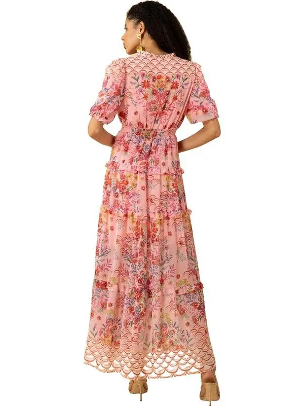 Hale Bob Khaleesi Chiffon Maxi Dress - Pink
