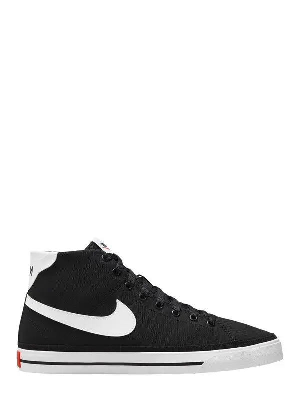 Nike Court Legacy Canvas Mid Sneakers - Black