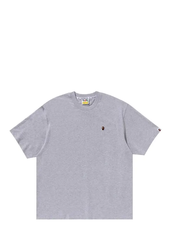 A BATHING APE One Point Relaxed Fit Tee - Grey