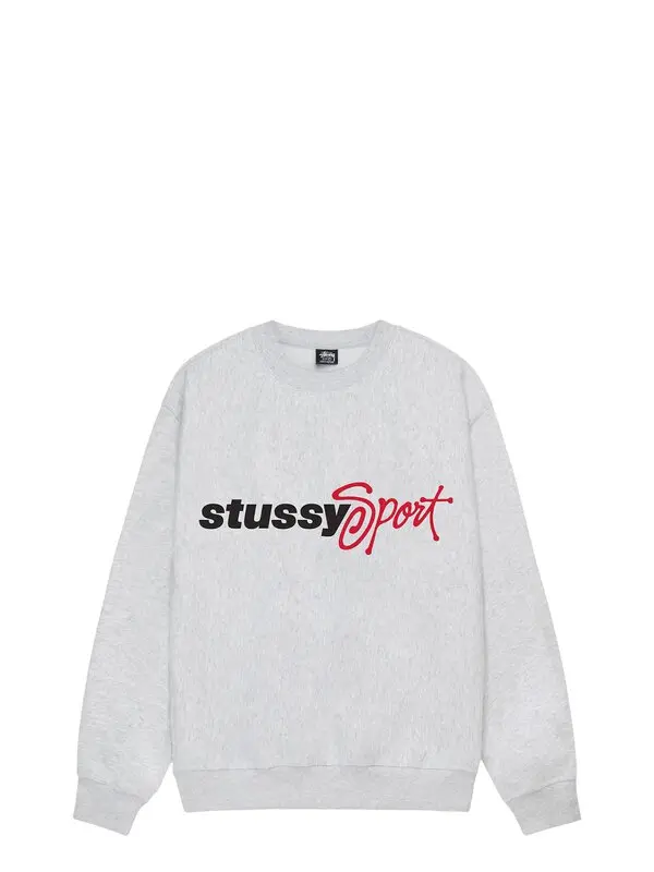 StÜssy Sport Script Crewneck - Grey