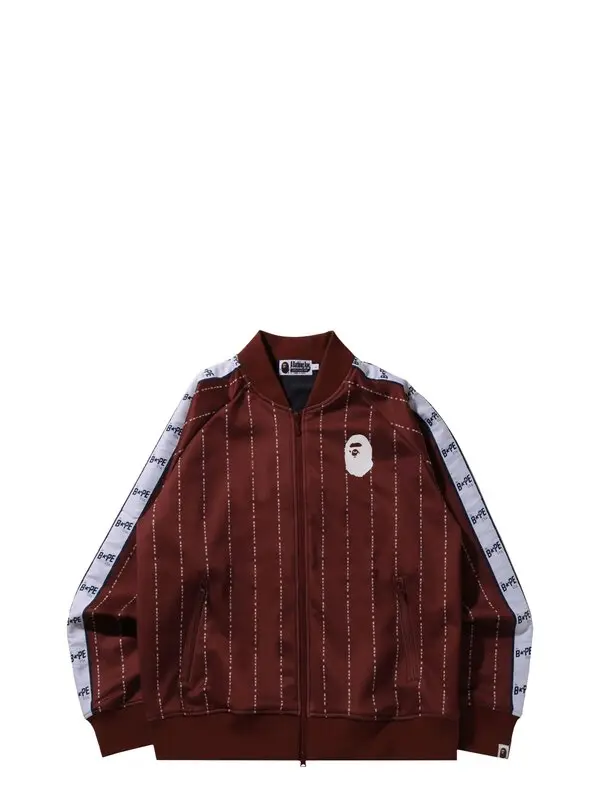 BAPE Text Stripe Jersey Top - Brown