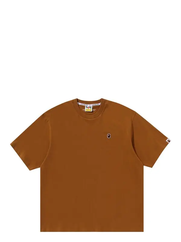 A BATHING APE One Point Relaxed Fit Tee - Brown