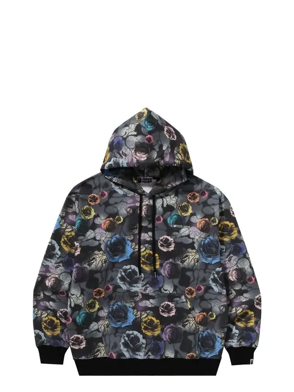 BAPE Floral Camo Pullover Hoodie - Black