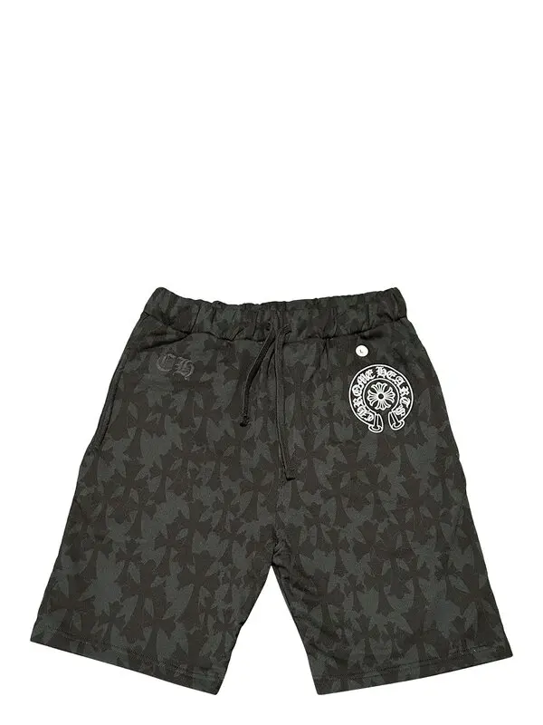 Chrome Hearts Cemetery Cross Sweatshorts - Black