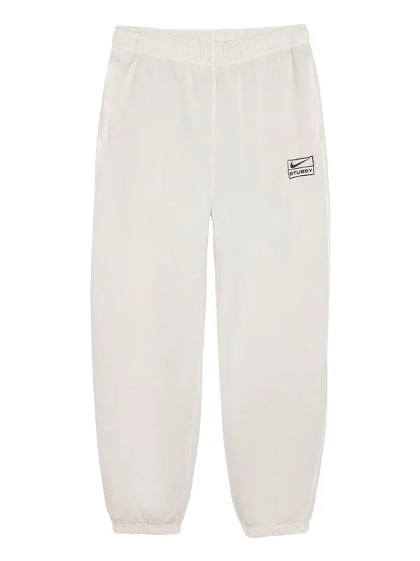 Nike X Stussy Stone Washed Fleece Pants 'light Bone - Cream