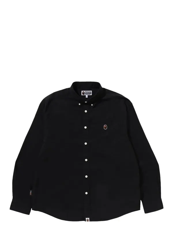 A BATHING APE One Point Oxford Long-sleeve Shirt - Black