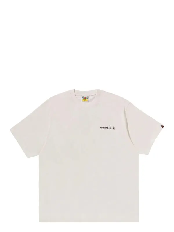 A BATHING APE Water Print Logo Relaxed Fit Tee 'ivory - Cream
