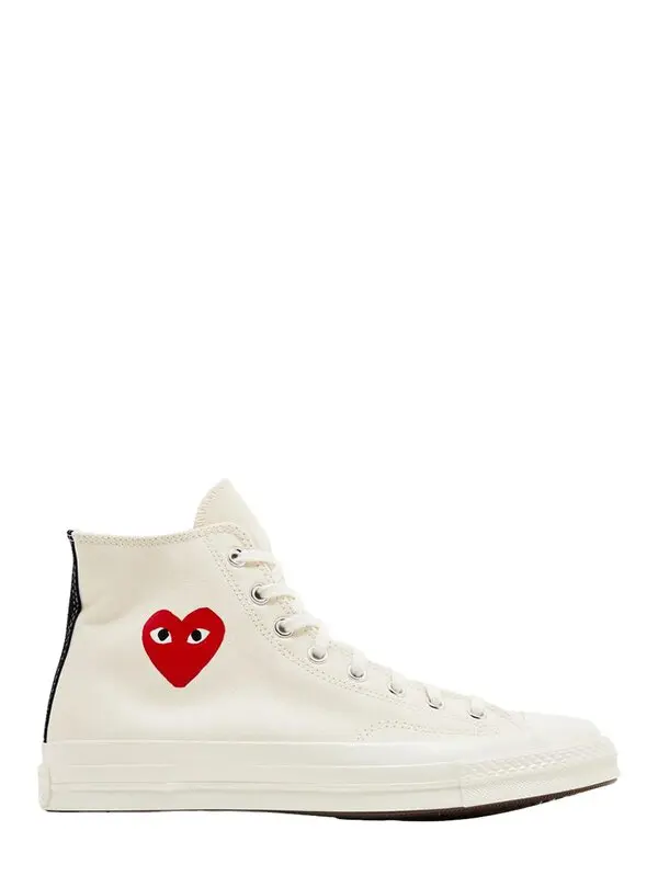 CONVERSE Comme Des Garçons Play X Chuck 70 High 'single Heart' Sneaker - Cream