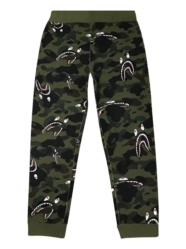 A BATHING APE Shark 1st Camo Sweatpants - Green