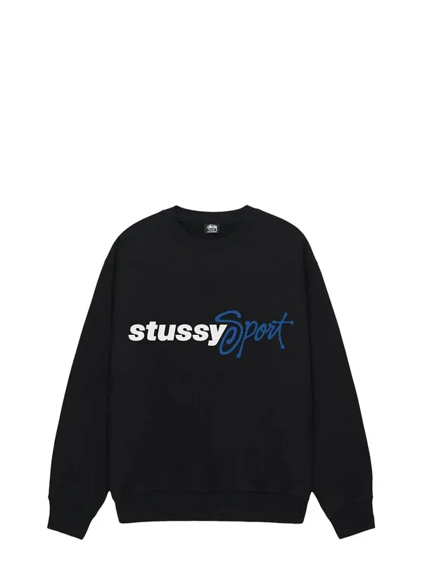 StÜssy Sport Script Crew - Black