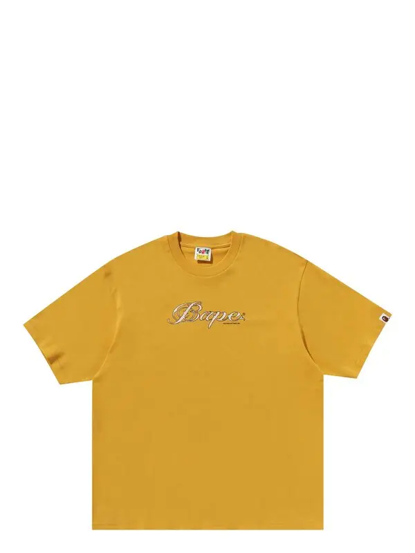 A BATHING APE Logo Relaxed Fit Tee - Yellow