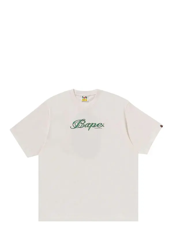 A BATHING APE Logo Relaxed Fit Tee 'ivory - Cream