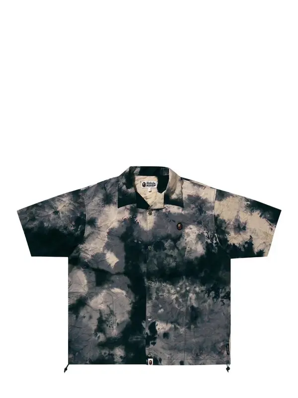A BATHING APE Chusen One Point Open Collar Shirt - Black